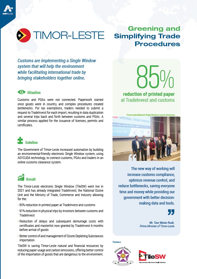 Timor-Leste Electronic Single Window